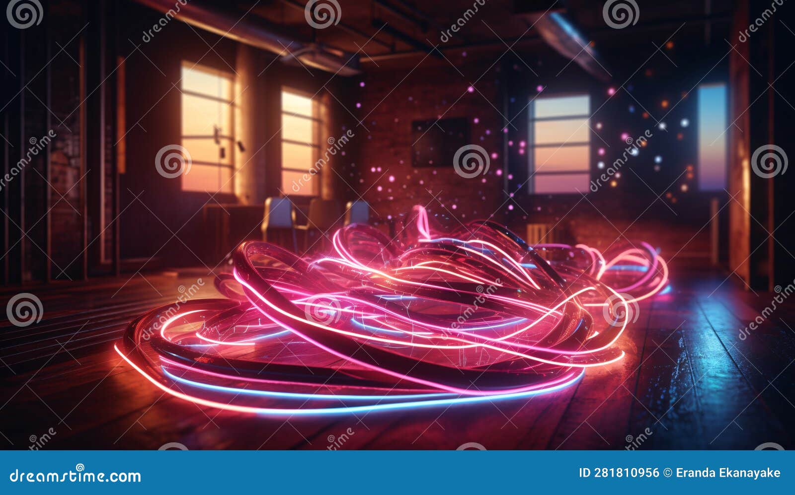 Digital Abstract Colorful Background. AI Generated Stock Illustration ...