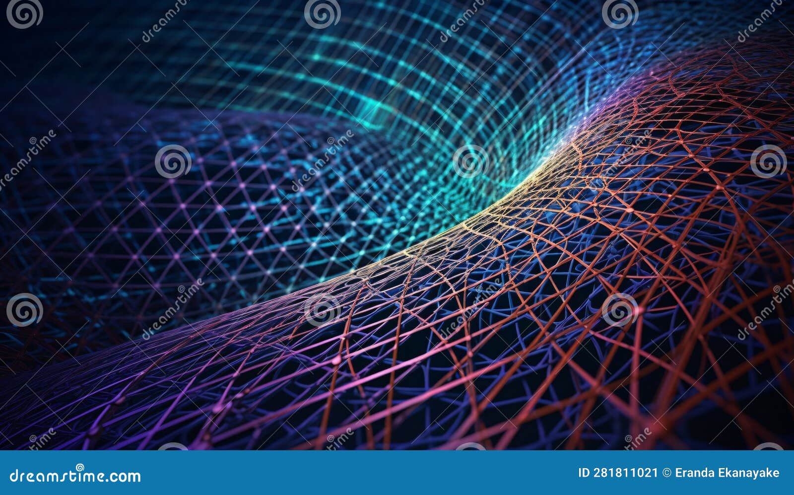 Digital Abstract Colorful Background. AI Generated Stock Illustration ...