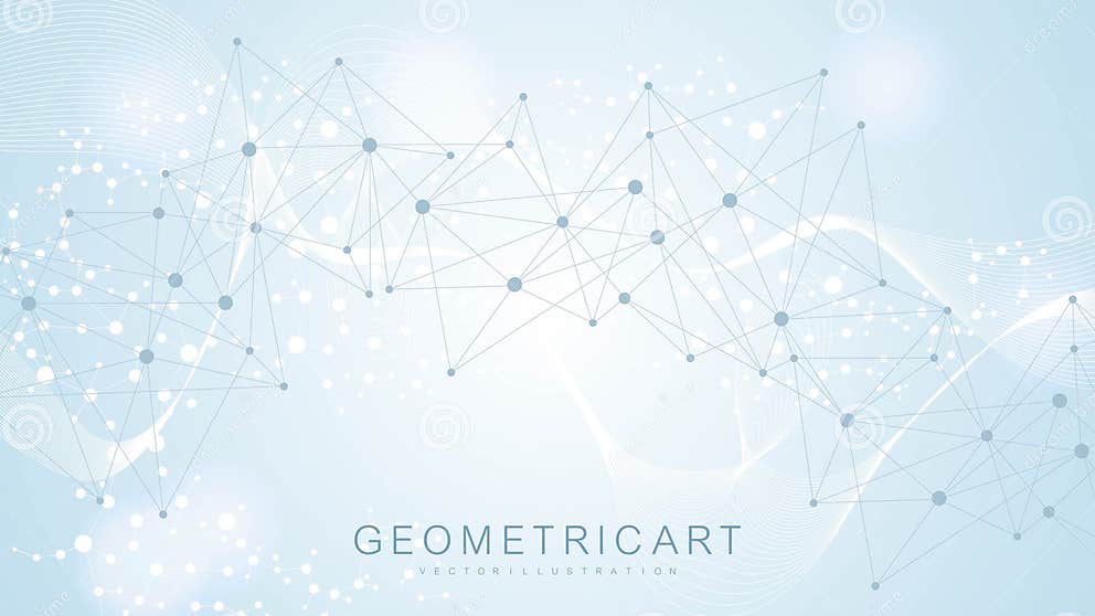 Digital Abstract Connection Dots And Lines Network Connection Structure Technology Polygonal