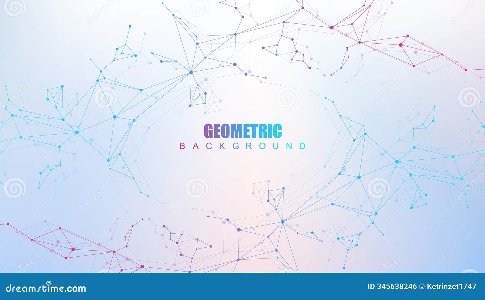 Digital Abstract Connection Dots And Lines Network Connection Structure Technology Polygonal