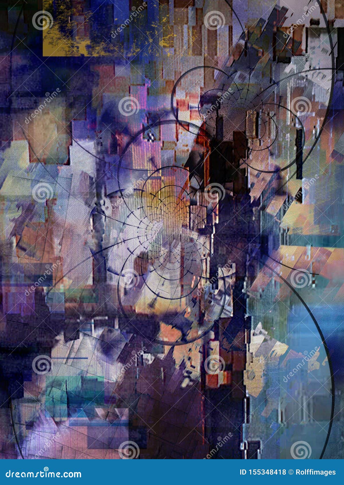 Digital abstract stock illustration. Illustration of circle - 155348418