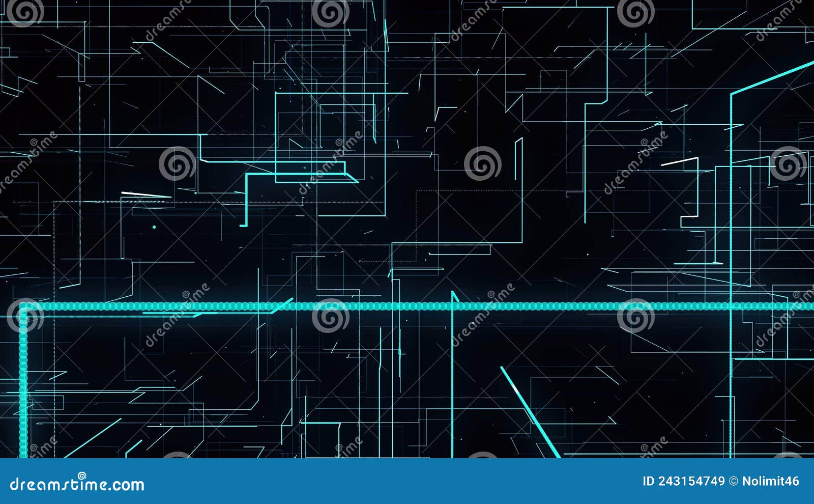 Digital abstract data maze stock illustration. Illustration of city ...