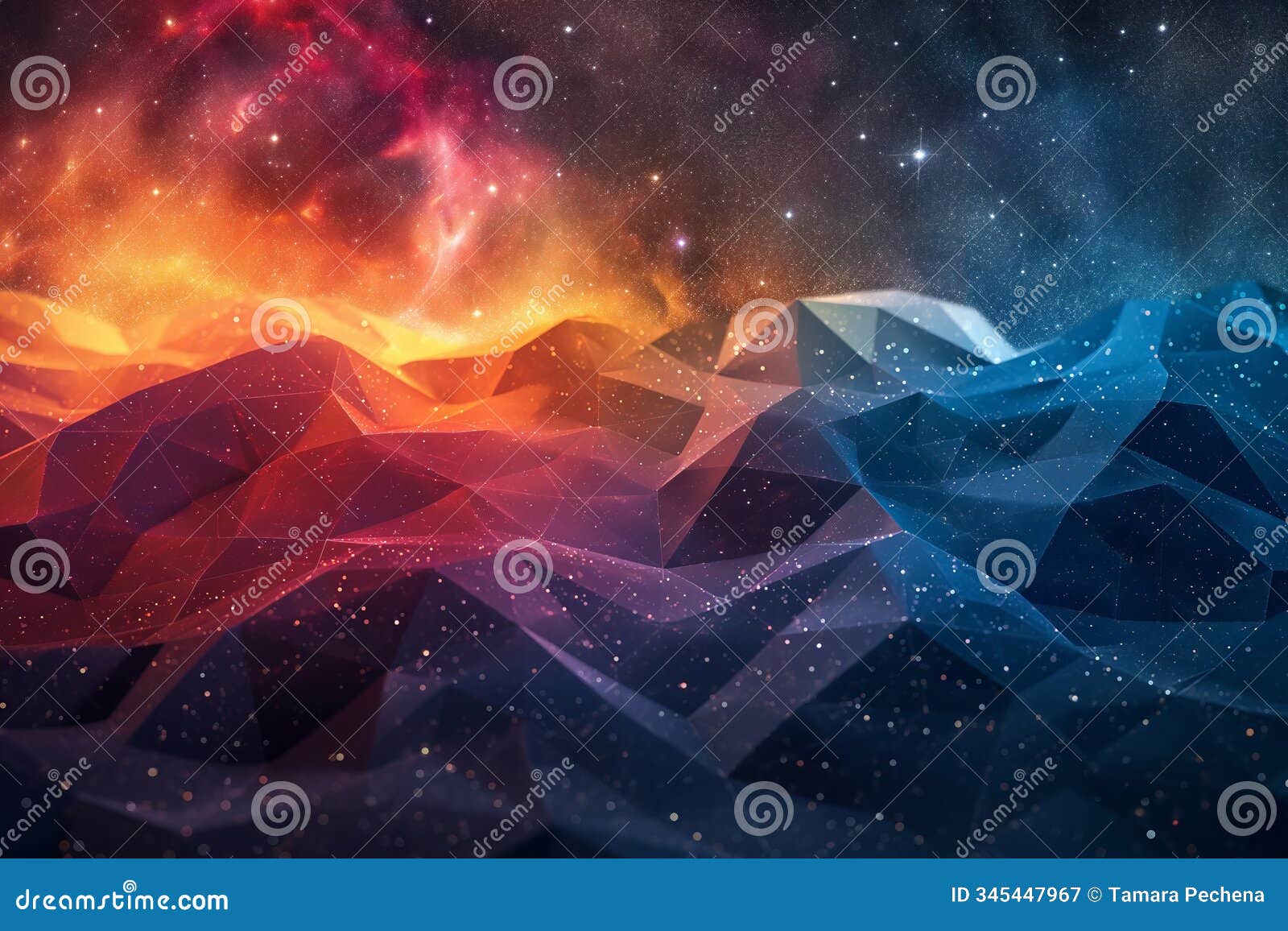 Digital Abstract Data Visualization with Graphs and Lines, Geometric ...