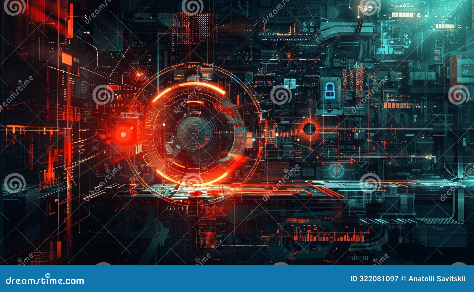 A Digital Abstract Depicting Advanced Cybersecurity Measures with ...