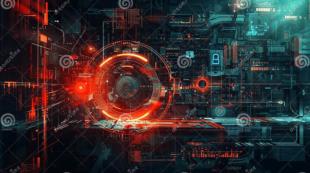 A Digital Abstract Depicting Advanced Cybersecurity Measures with ...