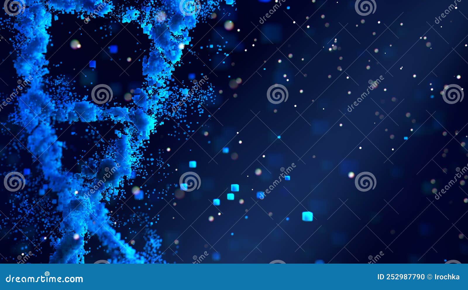 Digital Abstract DNA Gene Helix Spiral Molecule Structure. Royalty-Free ...