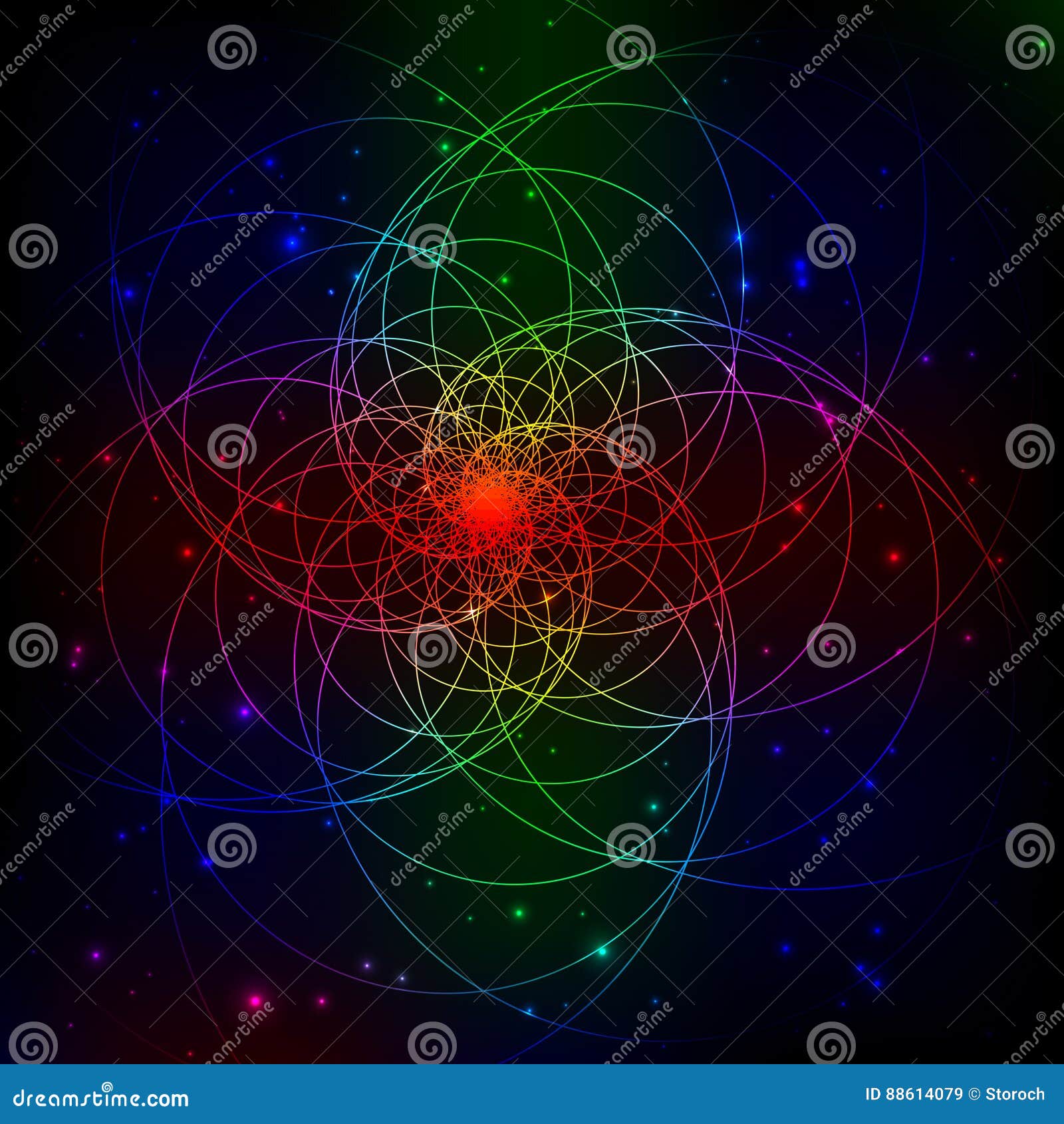 Digital Abstract Fractal Light Background. Stock Vector - Illustration ...