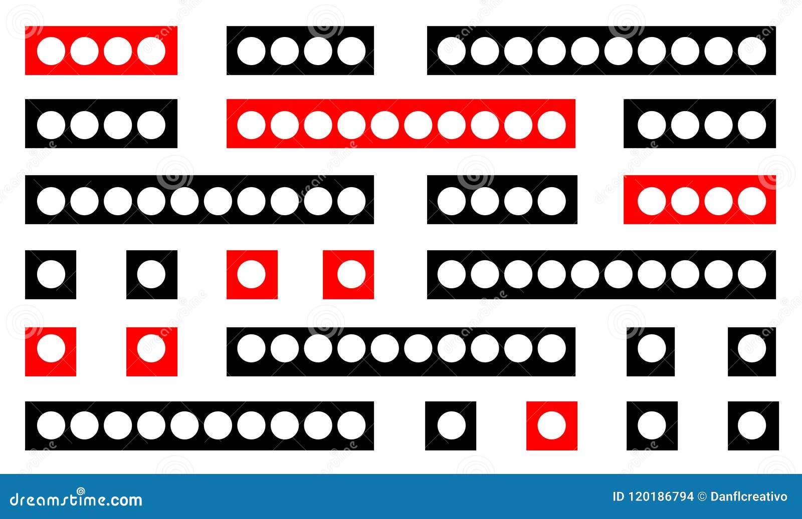 Dotted Linear Sequence Pattern Design Stock Illustration - Illustration ...