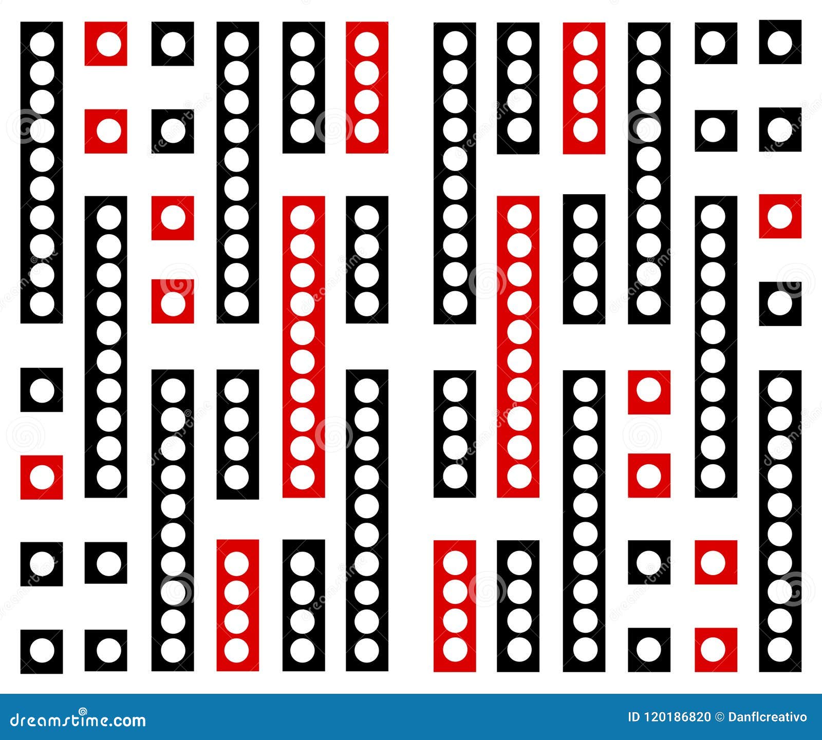 Vertcal Linear Dotted Pattern Design Stock Illustration - Illustration ...