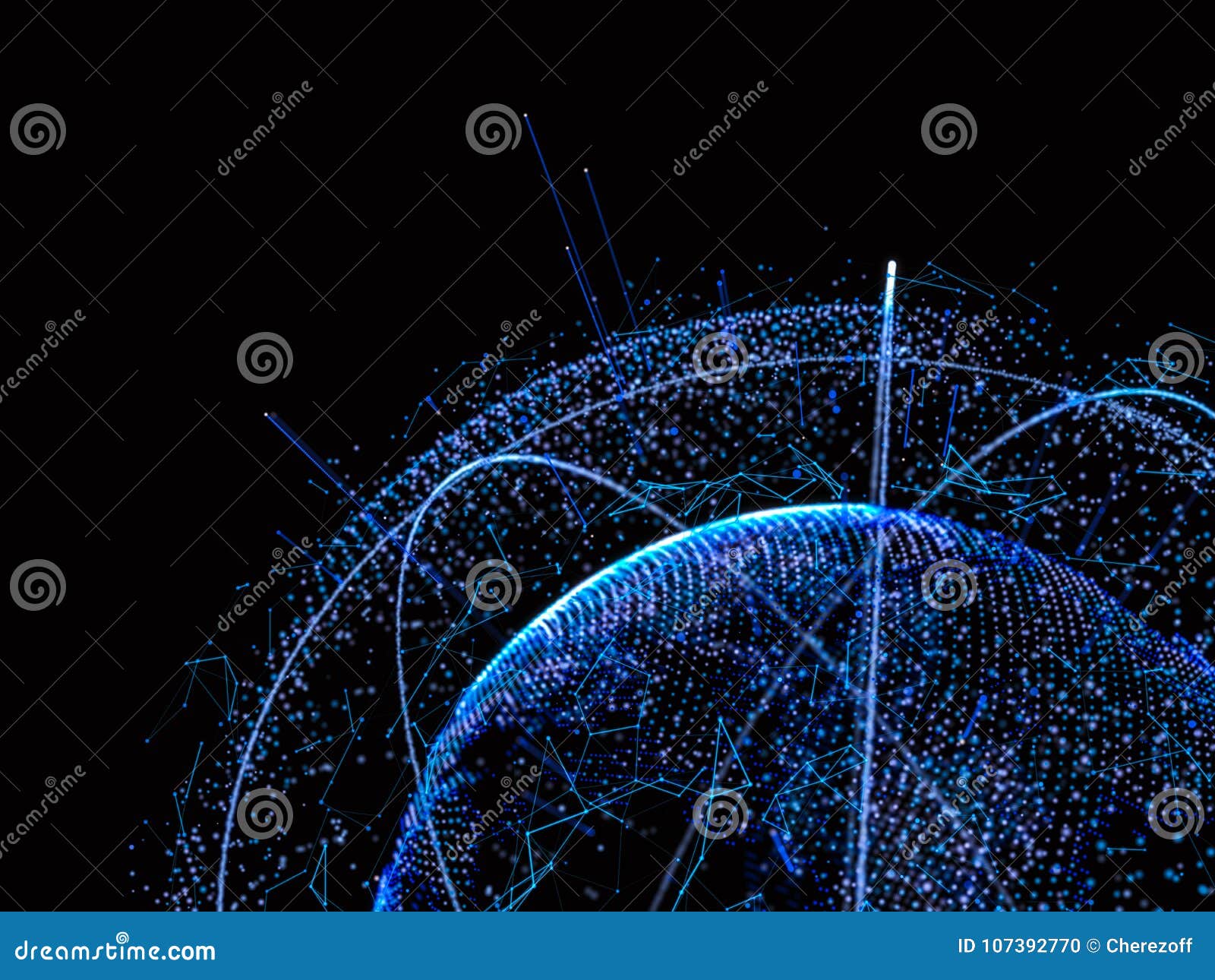 Digital abstract globe stock illustration. Illustration of media ...