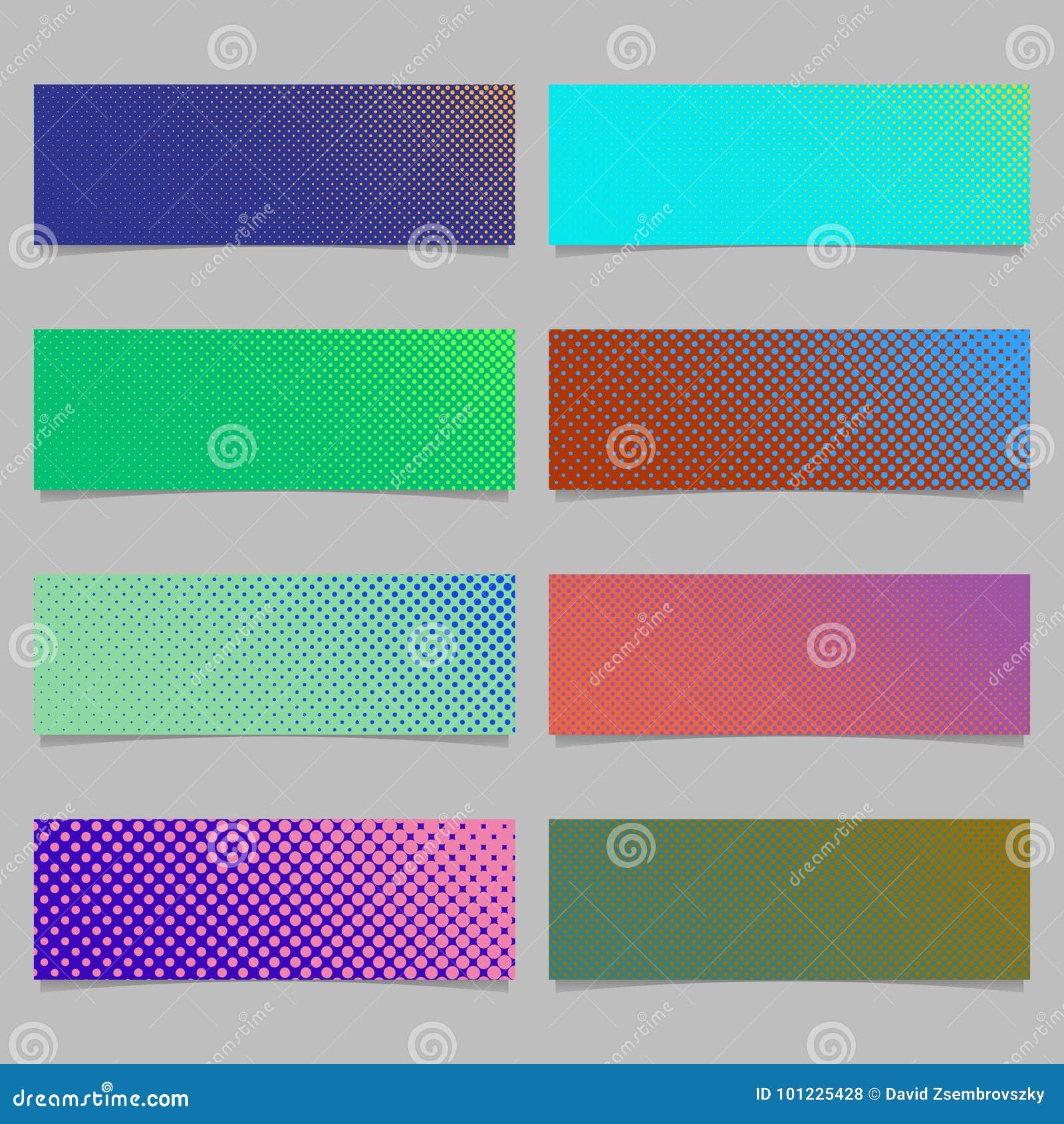Digital Abstract Halftone Dot Pattern Banner Template Background Design ...