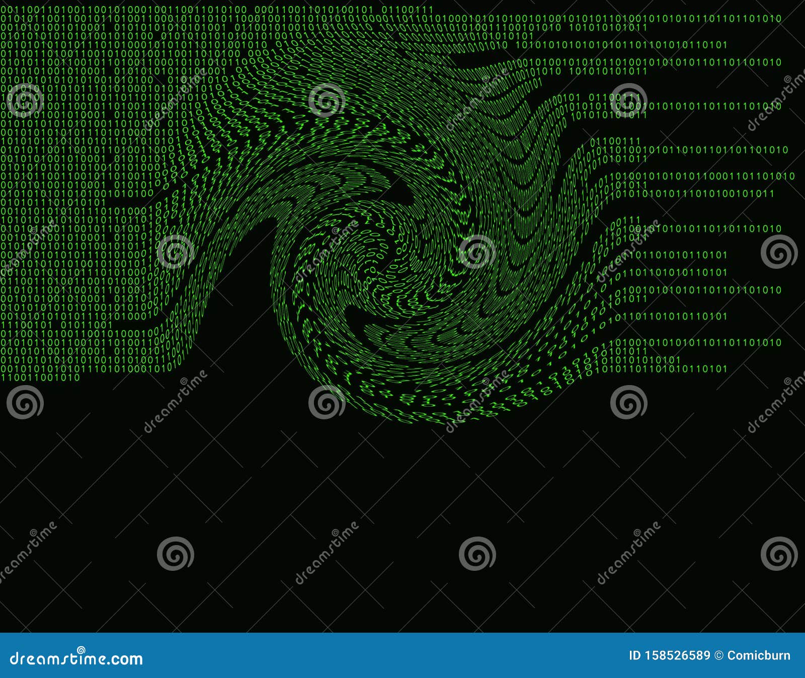 Hacker Attack Binary Code 3 Swirl Stock Image - Image of network ...