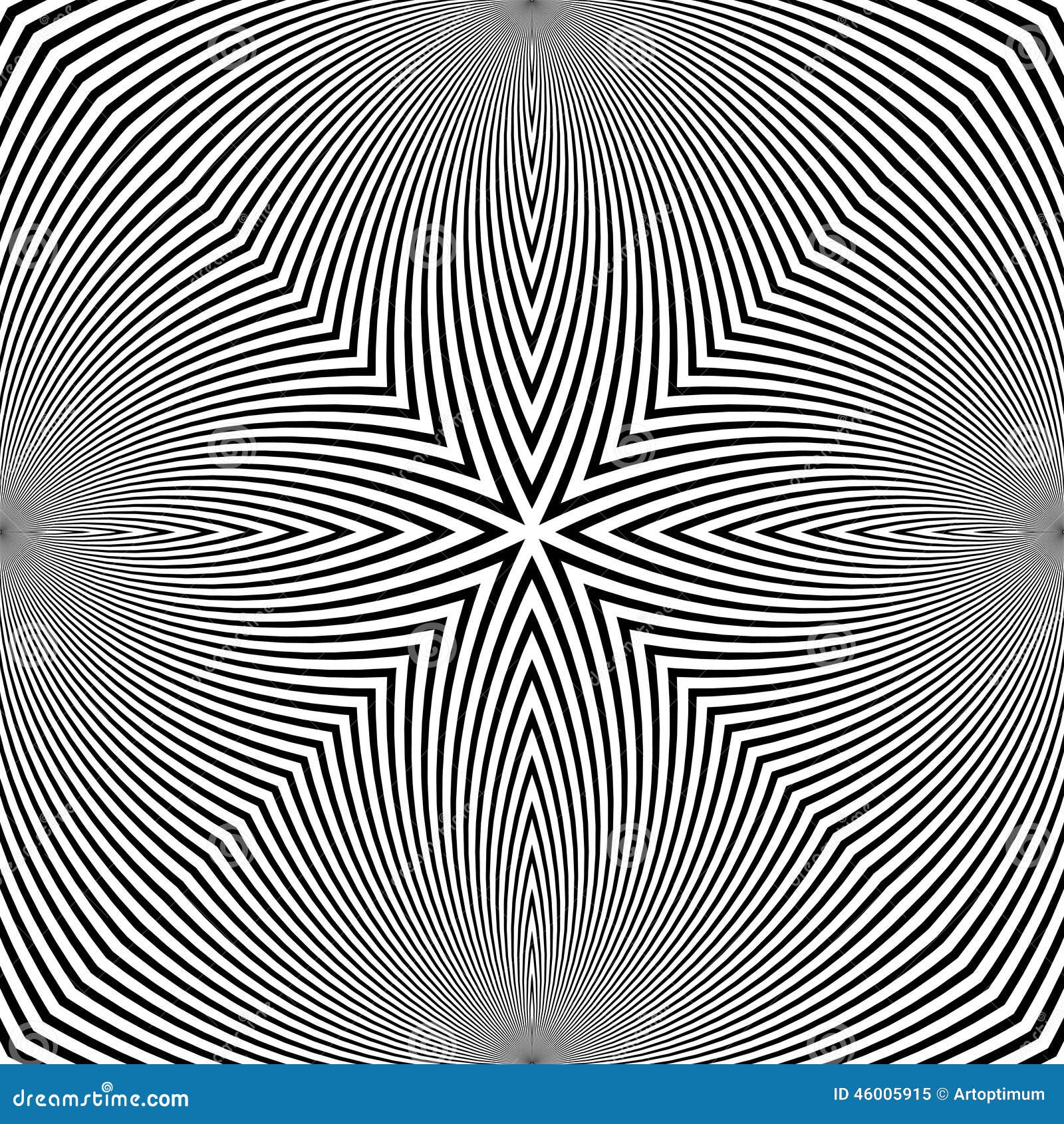 Digital Abstract Image With A Psychedelic Circular Stock Vector