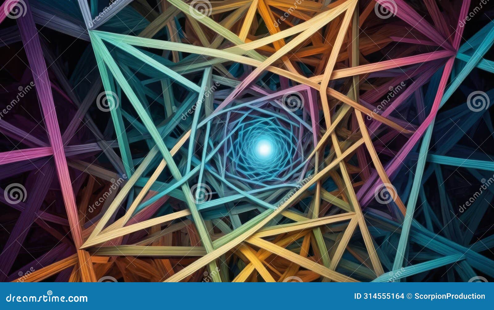 Abstract Geometric Energy Core Stock Photo - Image of bright ...