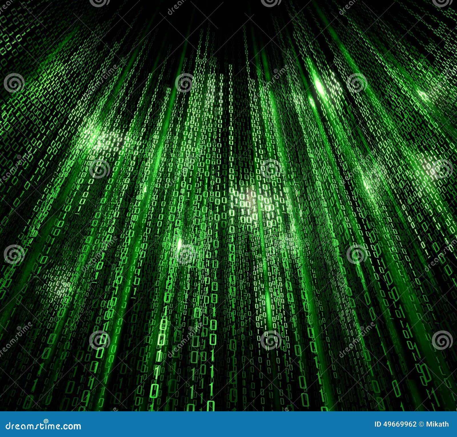 Digital Abstract Matrix Background Stock Illustration - Illustration of ...
