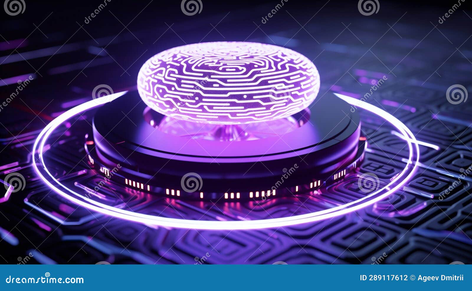 Digital Abstract Neon Technology Artificial Pink Intelligence Circuit ...