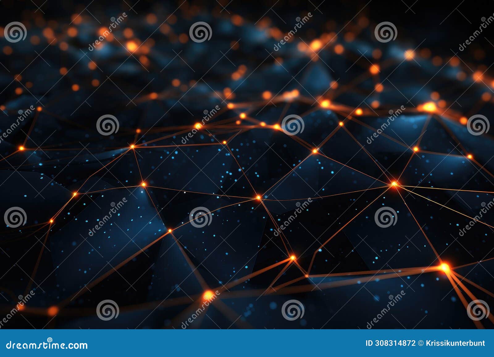 Digital Abstract Network AI Generated Stock Illustration - Illustration ...