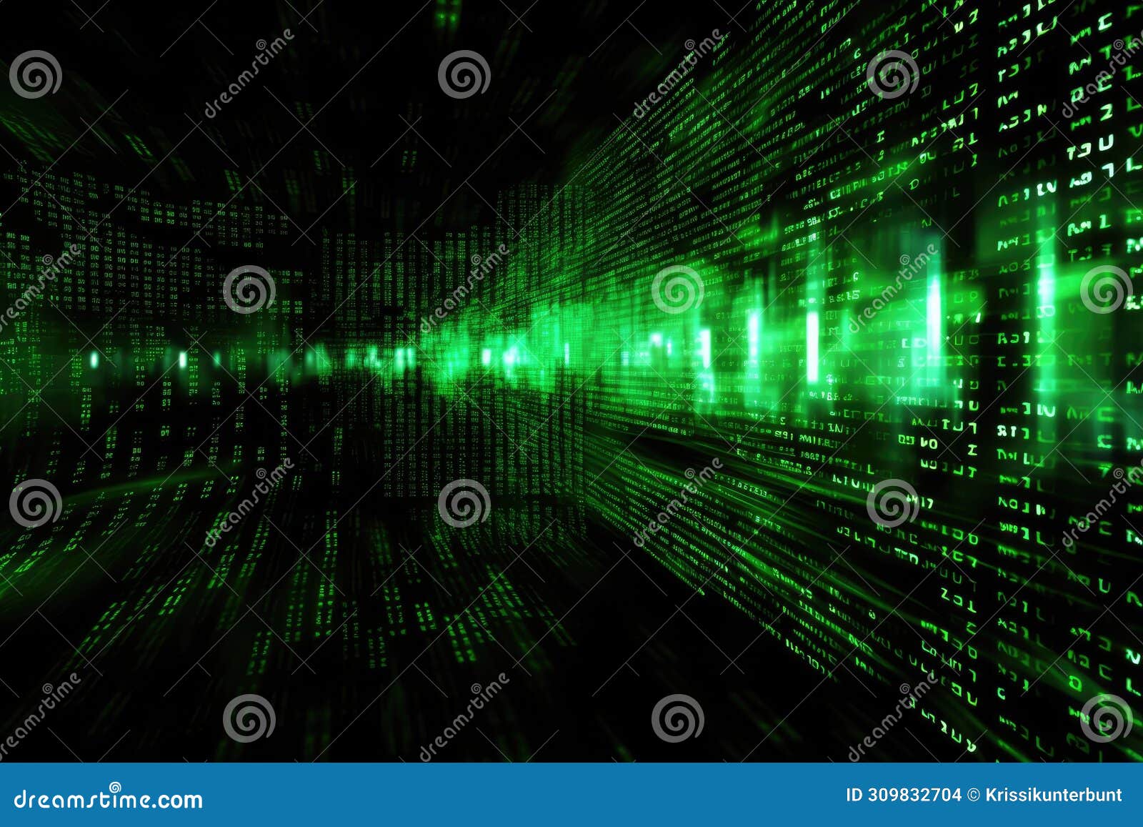 Digital Abstract Network Binary Code AI Generated Stock Photo - Image of concept, global: 309832704