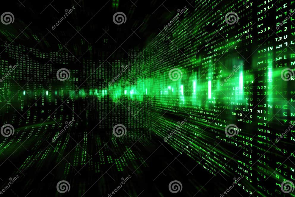 Digital Abstract Network Binary Code AI Generated Stock Photo - Image of concept, global: 309832704