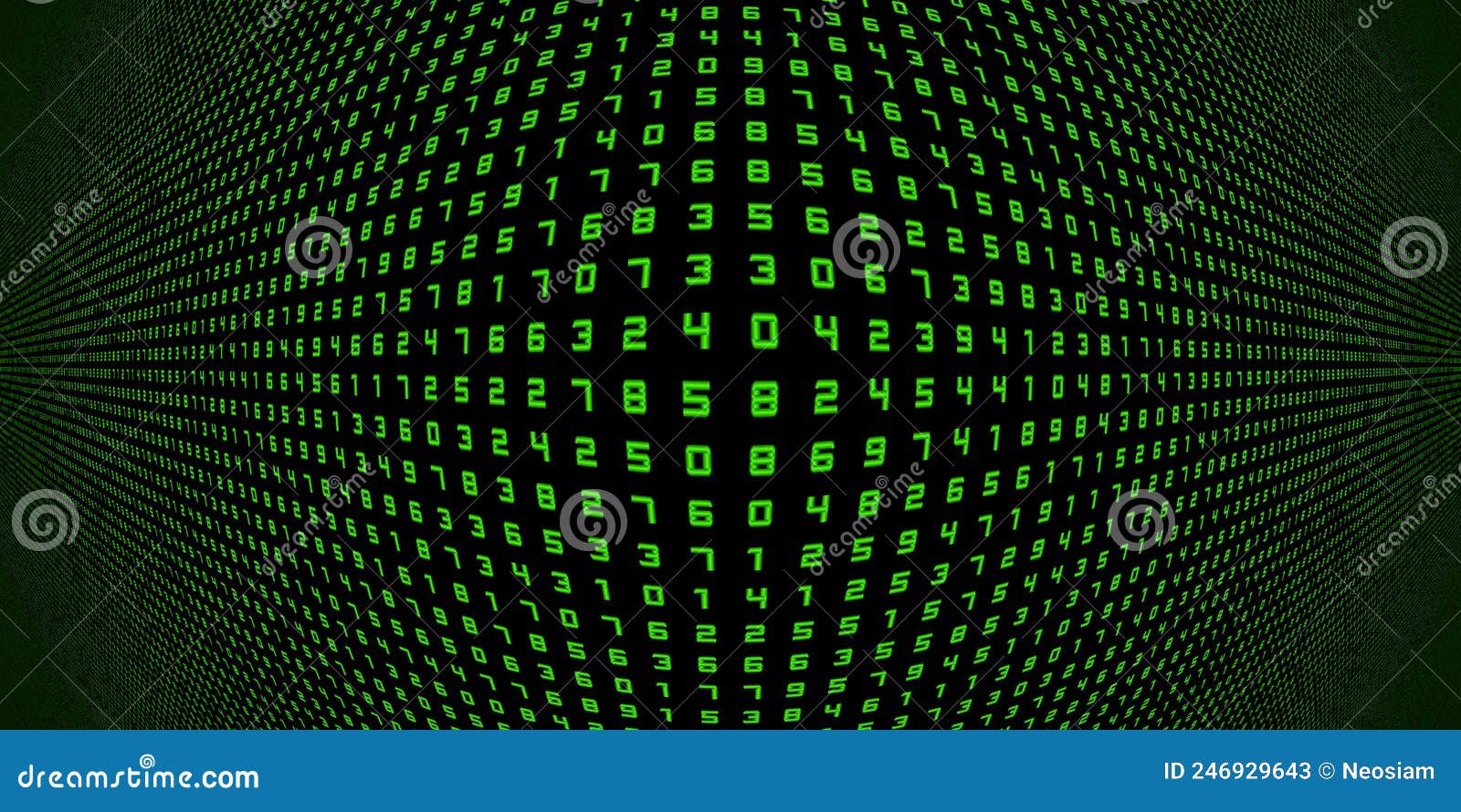 Digital Abstract Number Technology Background in Security Concept Stock ...