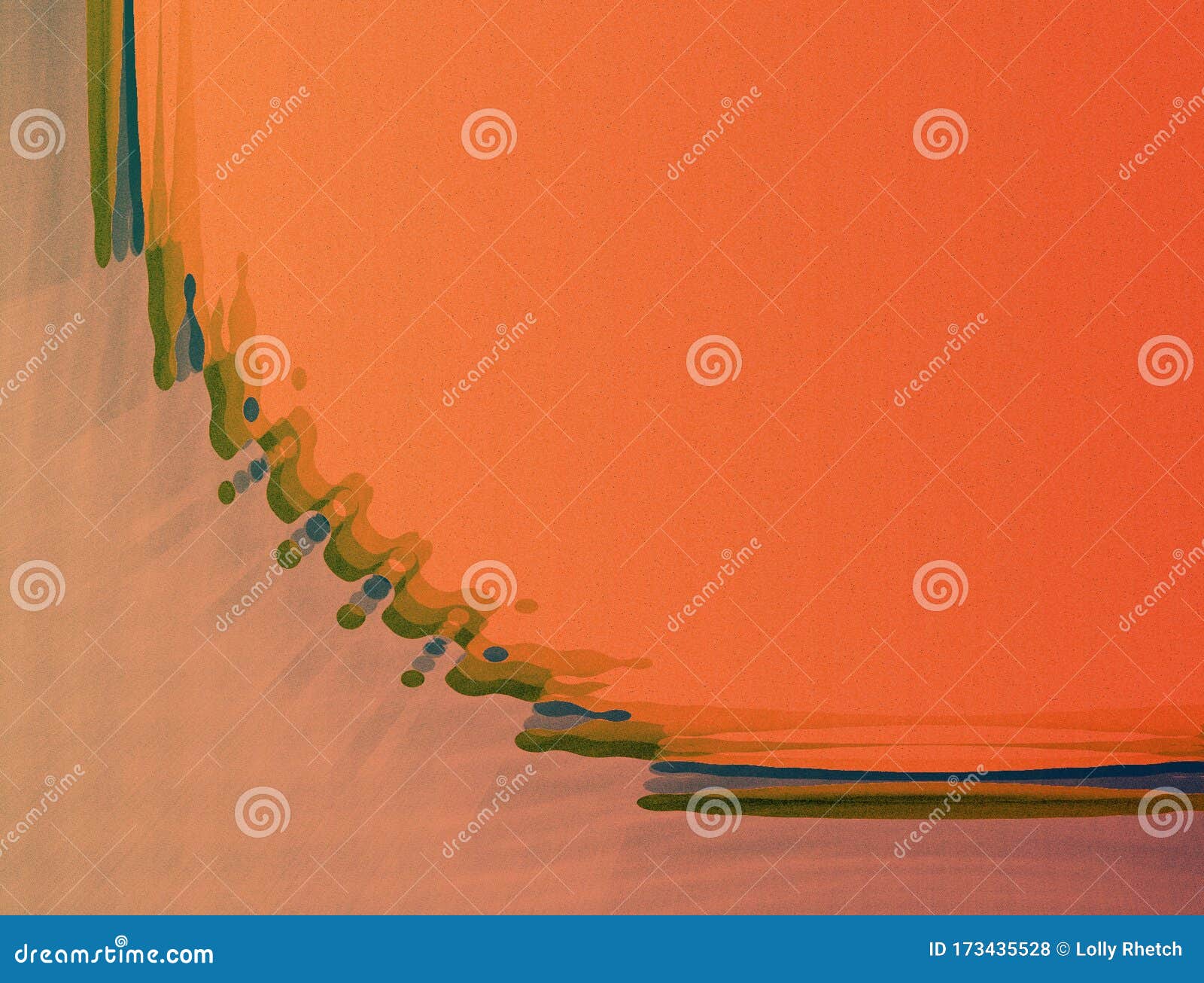 DIgital Abstract Orange Background with Wave Oval Stock Illustration ...