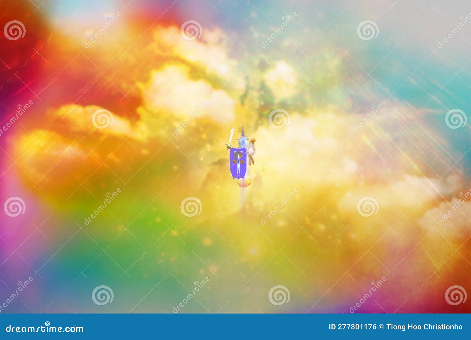 Digital Abstract Painting of the Lord in Heaven Stock Illustration ...