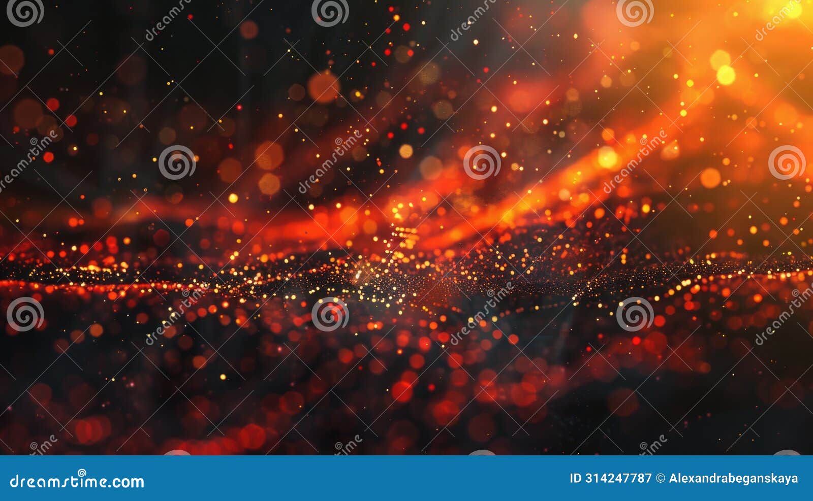 Digital Abstract Particles Acceleration on Blue Background Stock ...