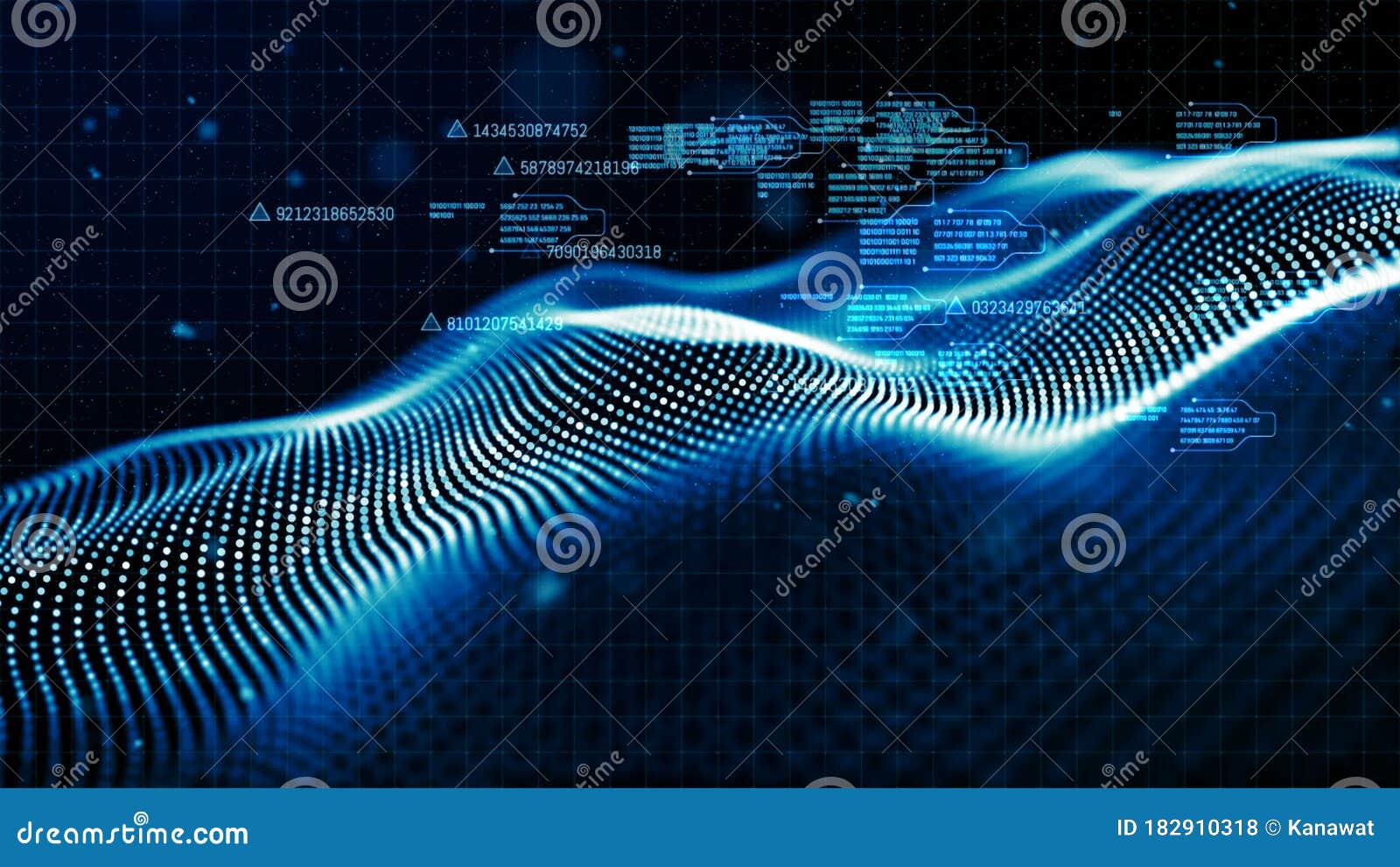 Digital Abstract Particles and Data Motion Background Stock Footage ...
