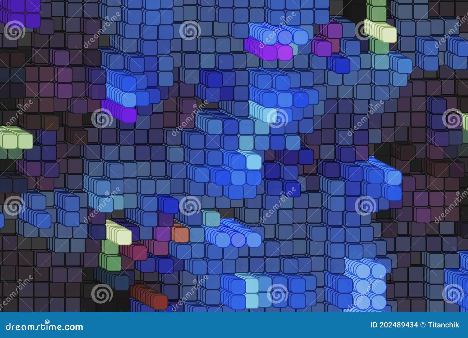 Digital Pixel- Art Decoration. Color Abstract Background Stock Photo ...