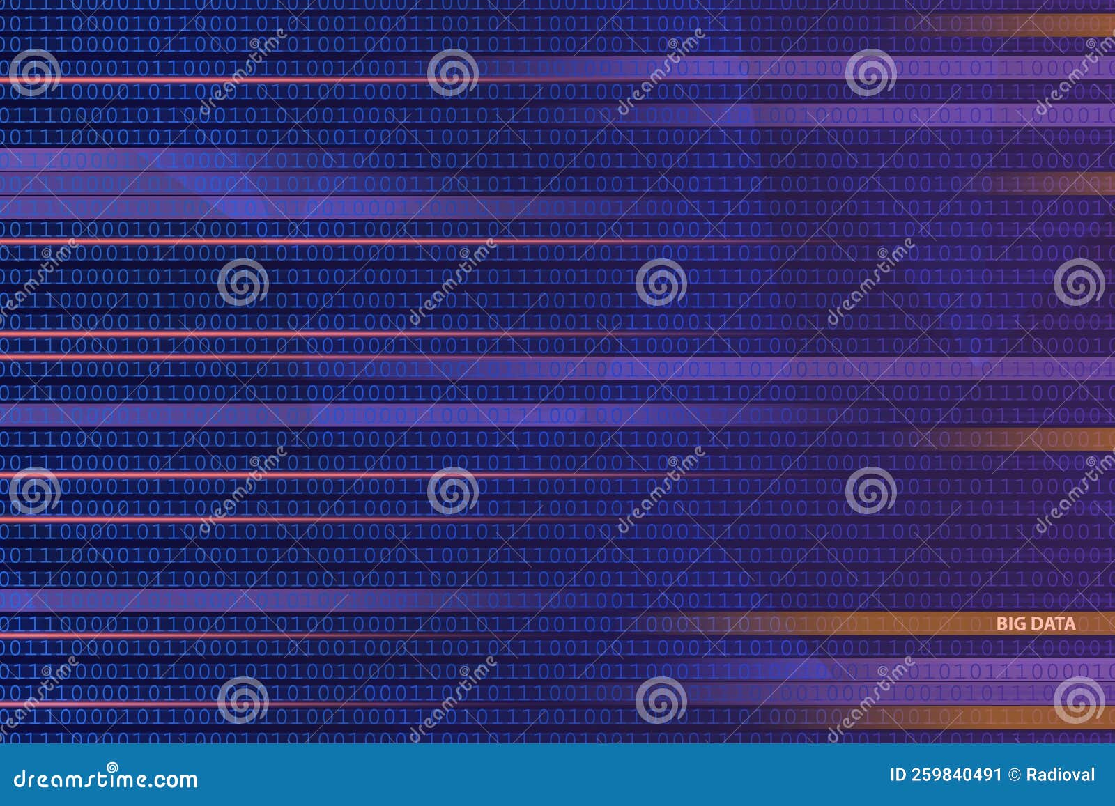 Digital Abstract Purple Background. Big Data. Technology. Copy Space ...
