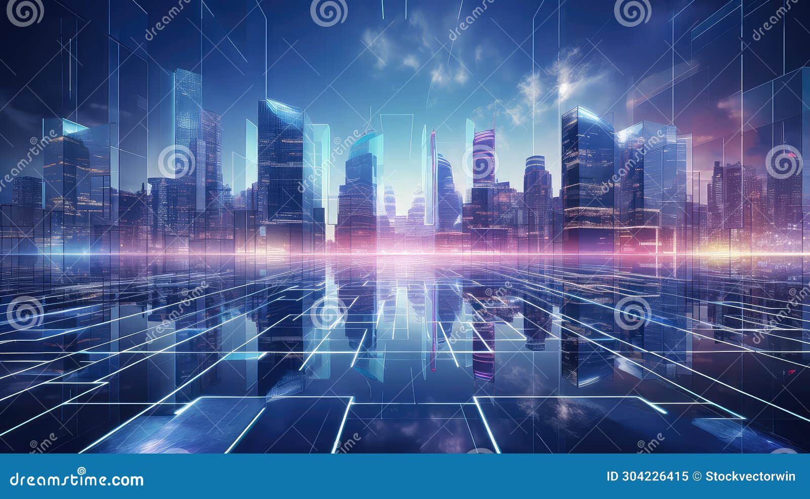 Digital Abstract Tech Background Stock Illustration - Illustration of ...