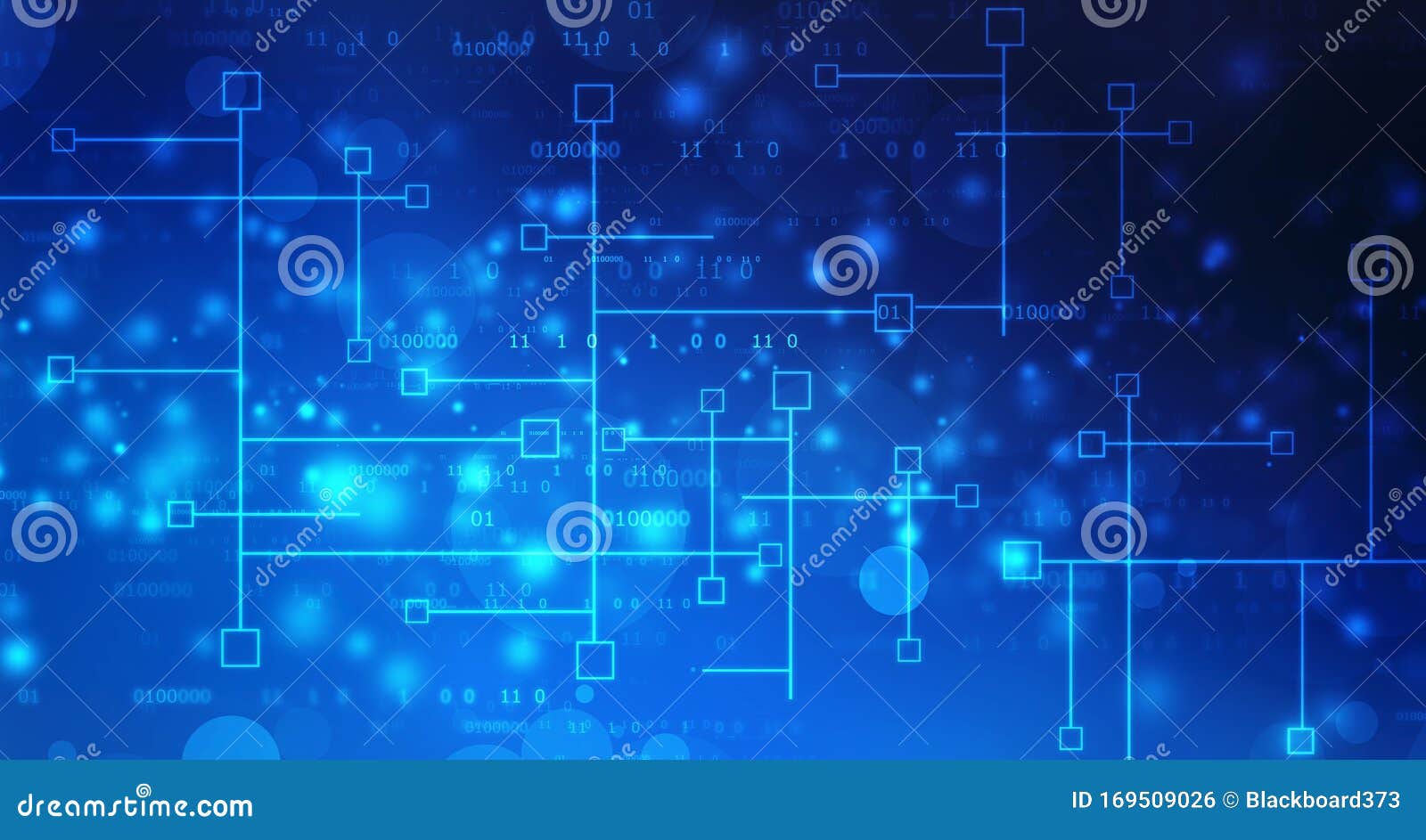 Digital Abstract Technology Background, Network Connection Lines ...