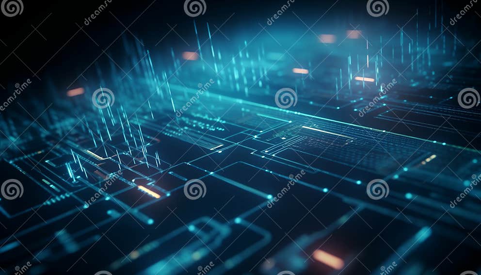 Digital Abstract Technology. Programming Script Binary Coding Snippet on Glowing Software ...