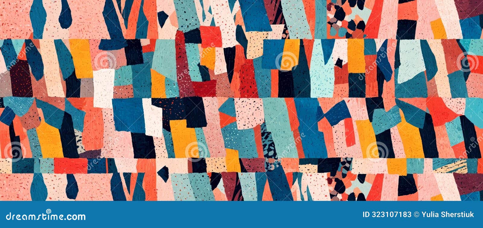 A Digital Abstract Texture Background, Featuring a Collage of Colorful ...