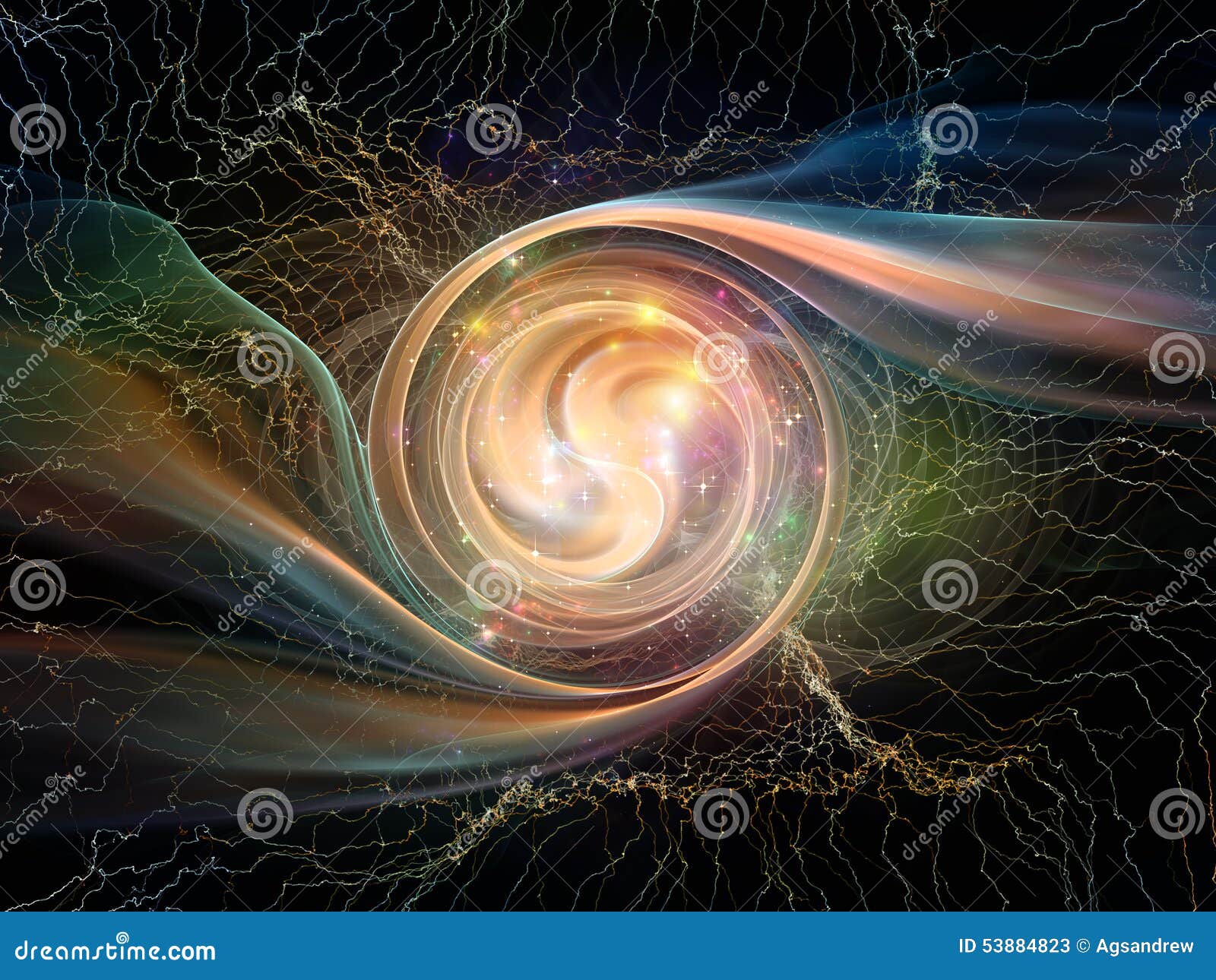 Digital Abstract Visualization Stock Illustration - Illustration of ...