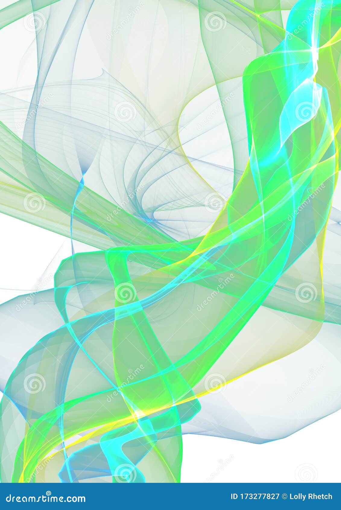 DIgital Abstract White Background with Light Transparency Wave Green ...