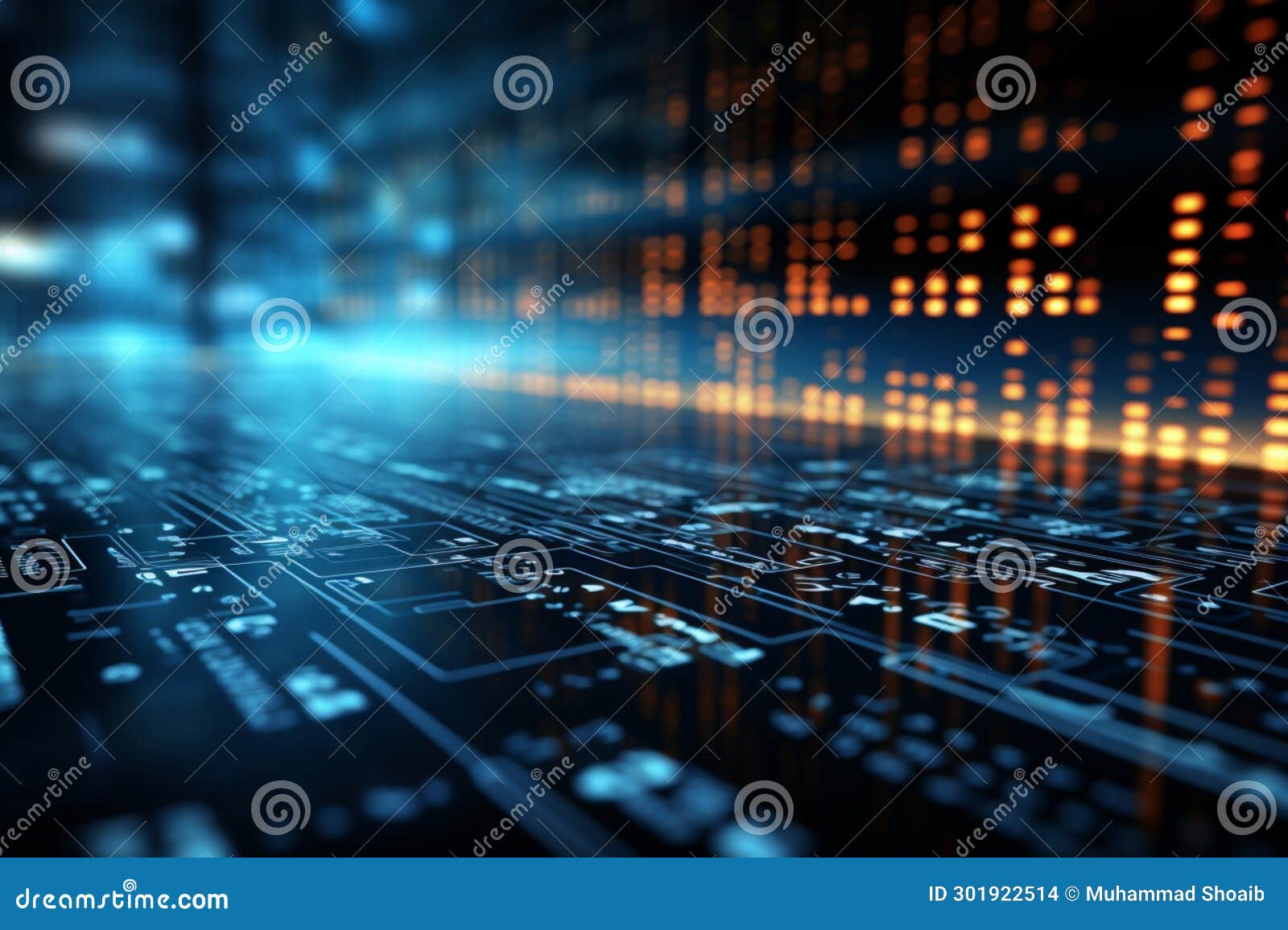 Digital Abstraction Background Showcases AI Algorithms and Binary Code Synergy Stock ...