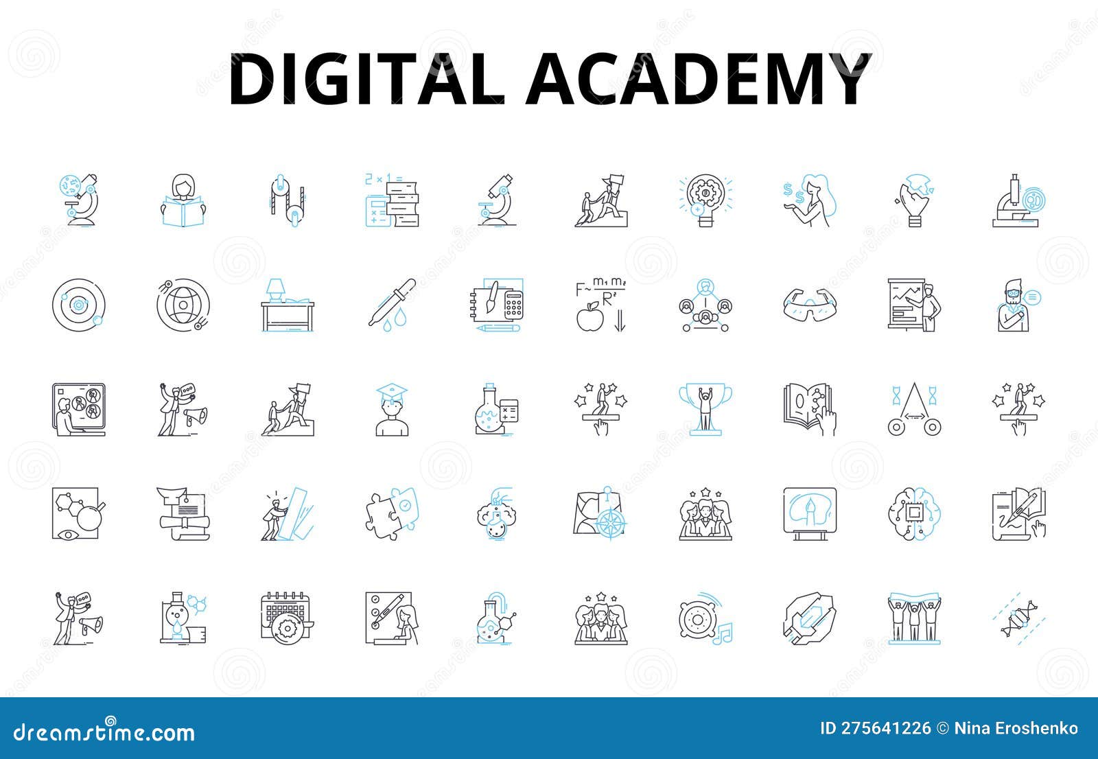 Digital Academy Linear Icons Set. Education, Technology, Innovation ... Digital Academy Linear Icons Set. Education, Technology, Innovation ...