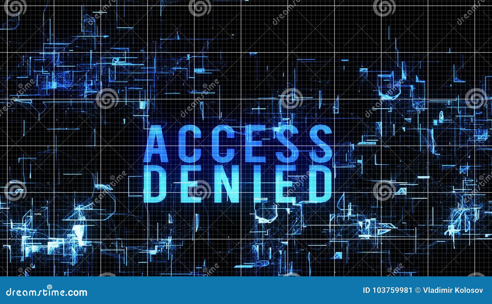 Digital Access Denied Image Stock Illustration - Illustration of ...