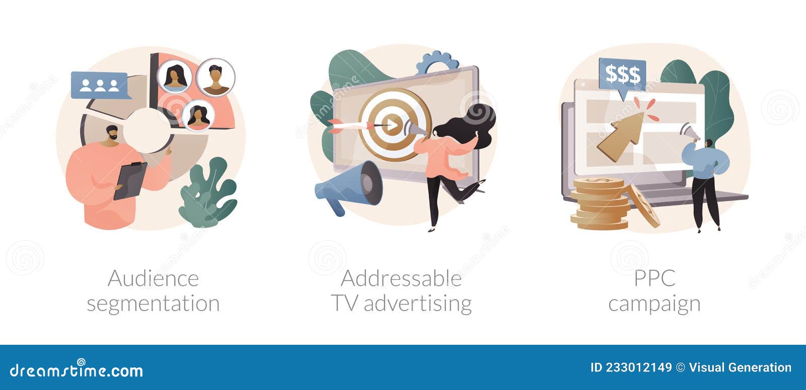 Digital Ad Campaign Abstract Concept Vector Illustrations. Stock Vector ...