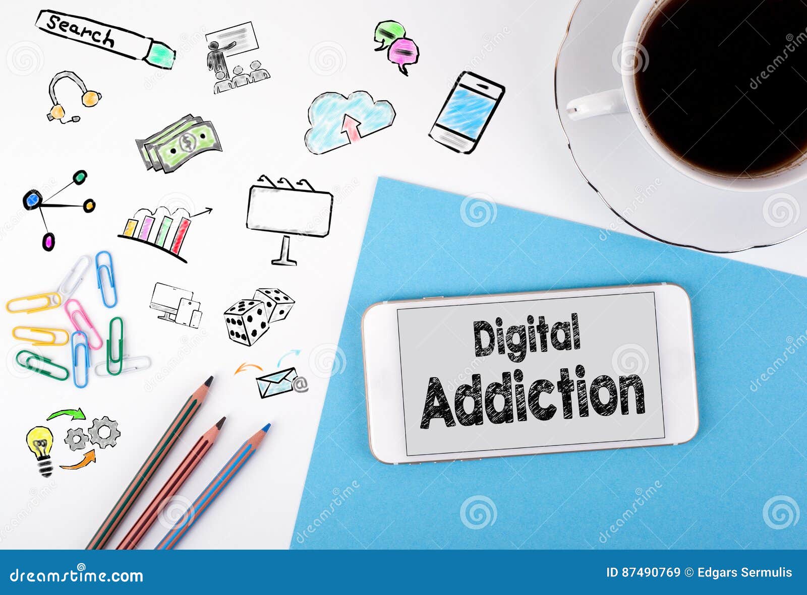 Digital Addiction, Woman In Panic And Stress, Abandoned Household ...