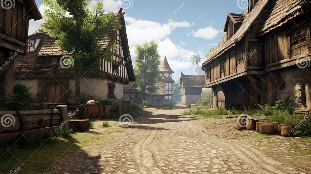 Digital Adventure in Medieval Game World. Stock Photo - Image of knight ...