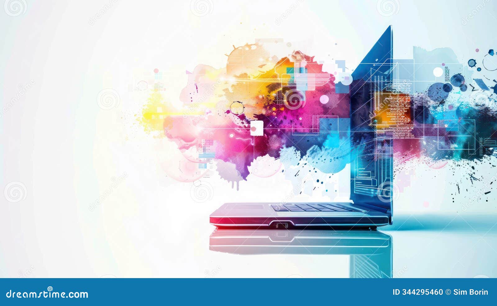 A Digital Advertisement Computer Technology Background Stock ...