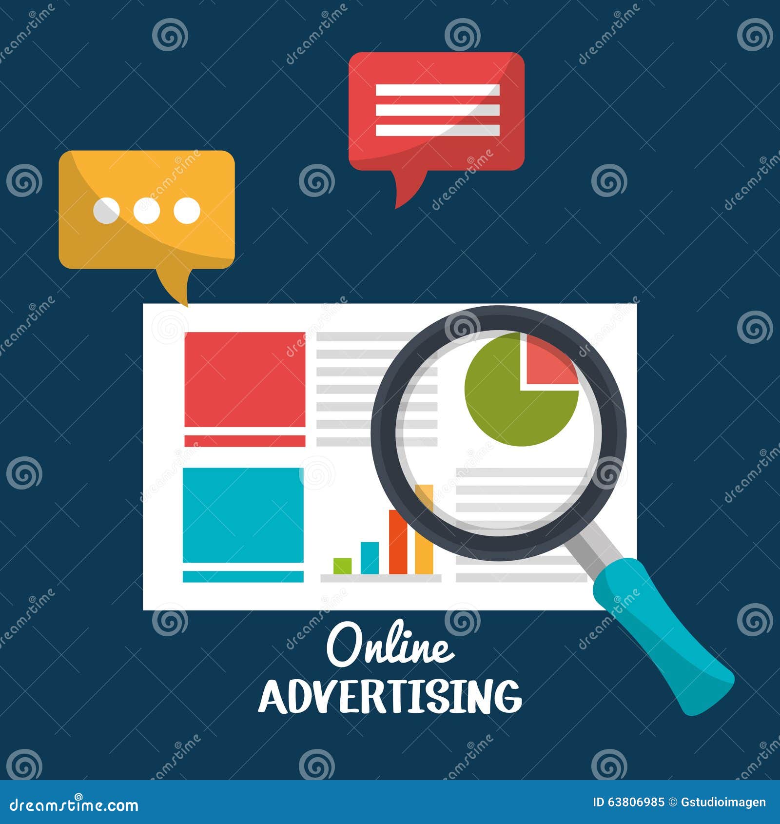 Digital Advertising and Marketing Stock Illustration - Illustration of ...