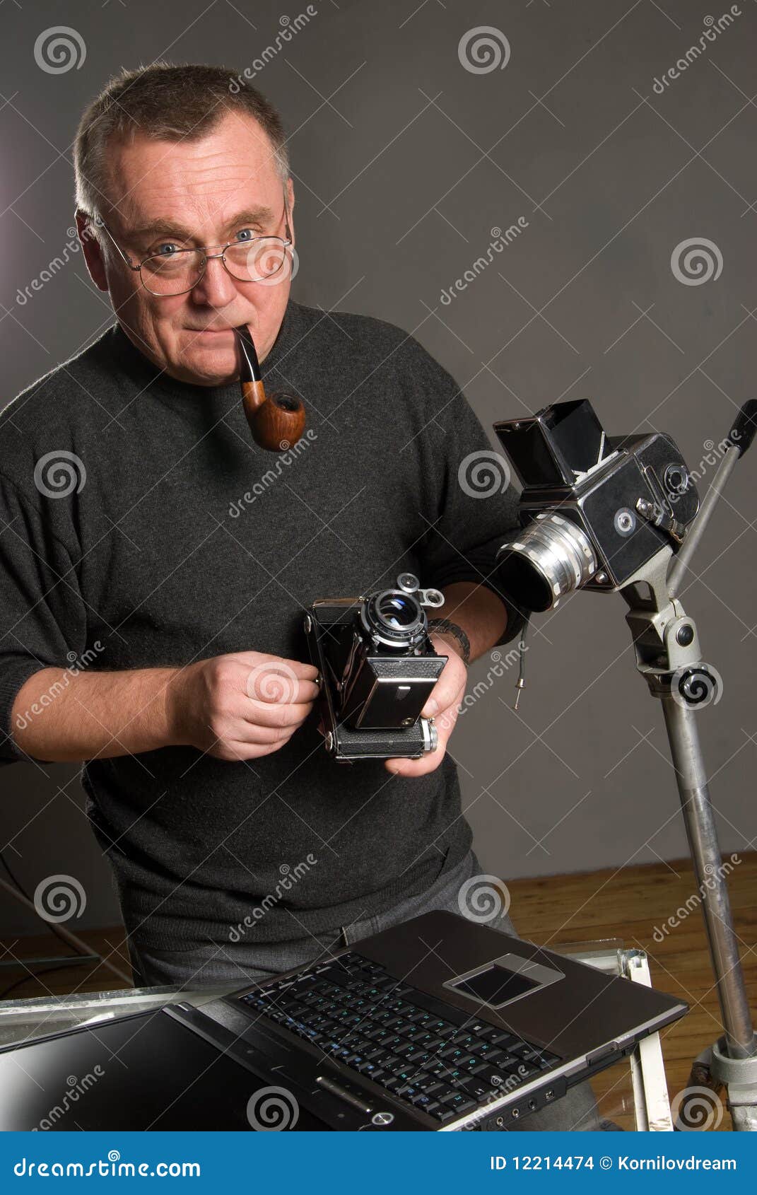 Digital age stock photo. Image of handsome, face, reporter - 12214474