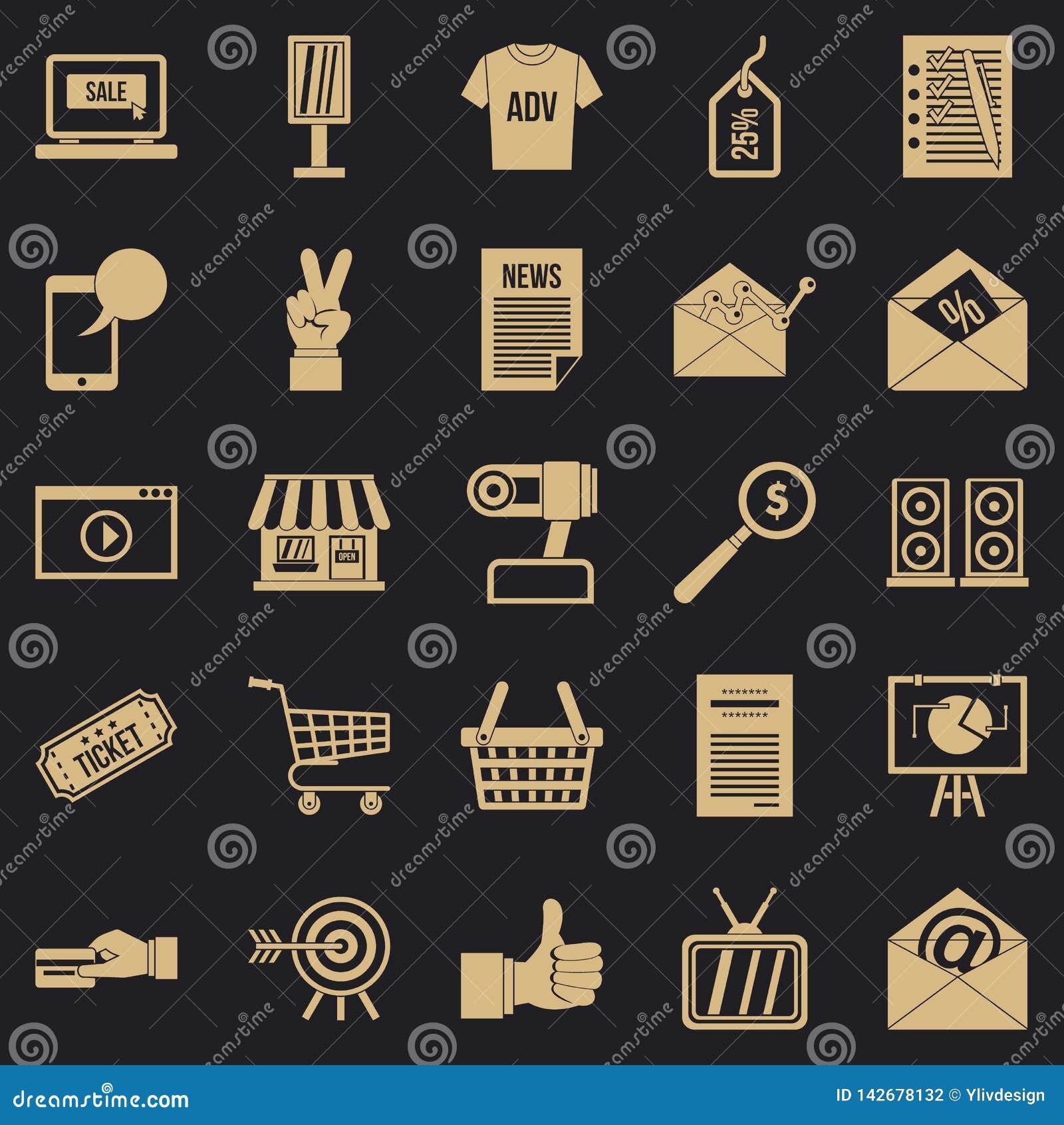 Digital Age Icons Set, Simple Style Stock Vector - Illustration of ...