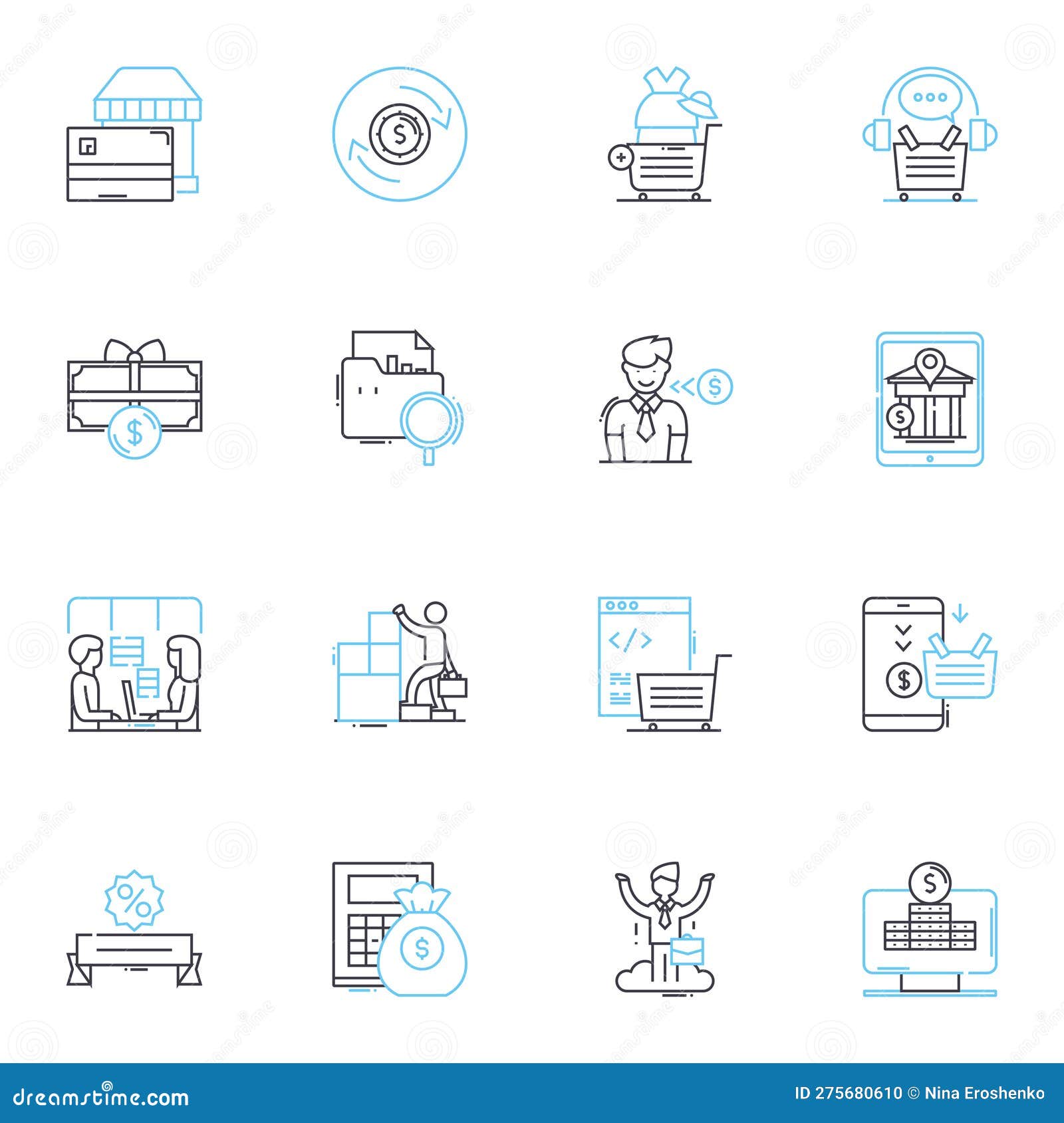 Digital Agency Linear Icons Set. Innovation, Creativity, Marketing ...