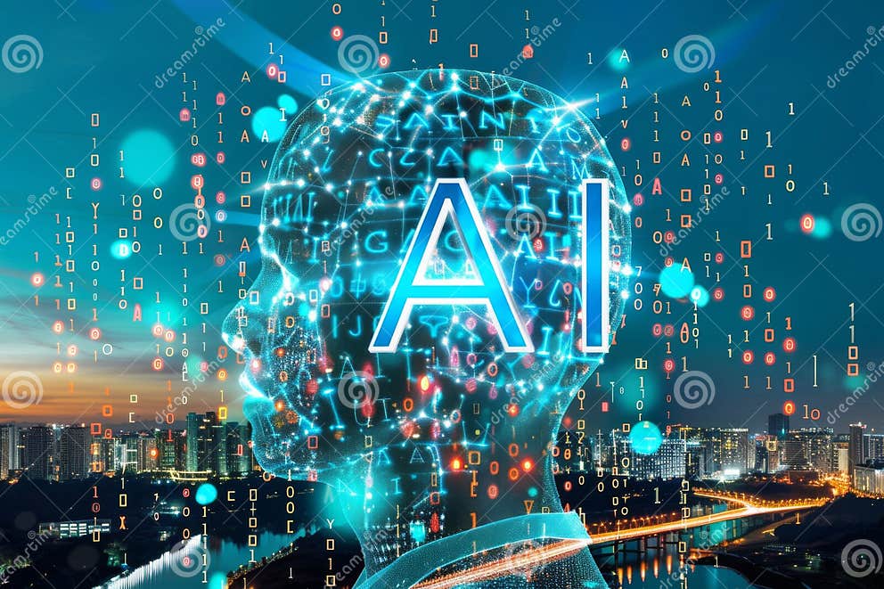 Digital AI Globe with Data Streams, Futuristic Network Visualization ...