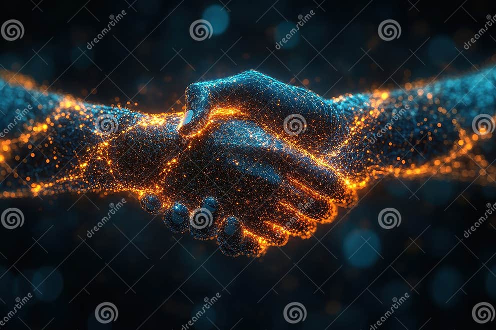 Digital Ai Hand Shaking Integration between Human and Artificial ...
