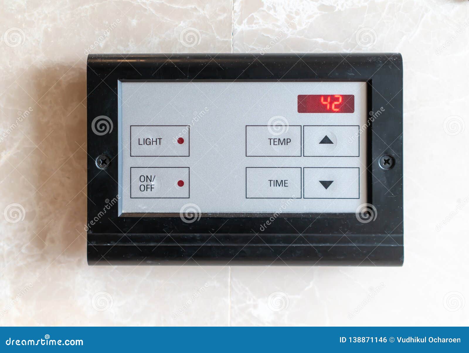 Digital Air Condition Controller Switch on White Background Stock Photo ...